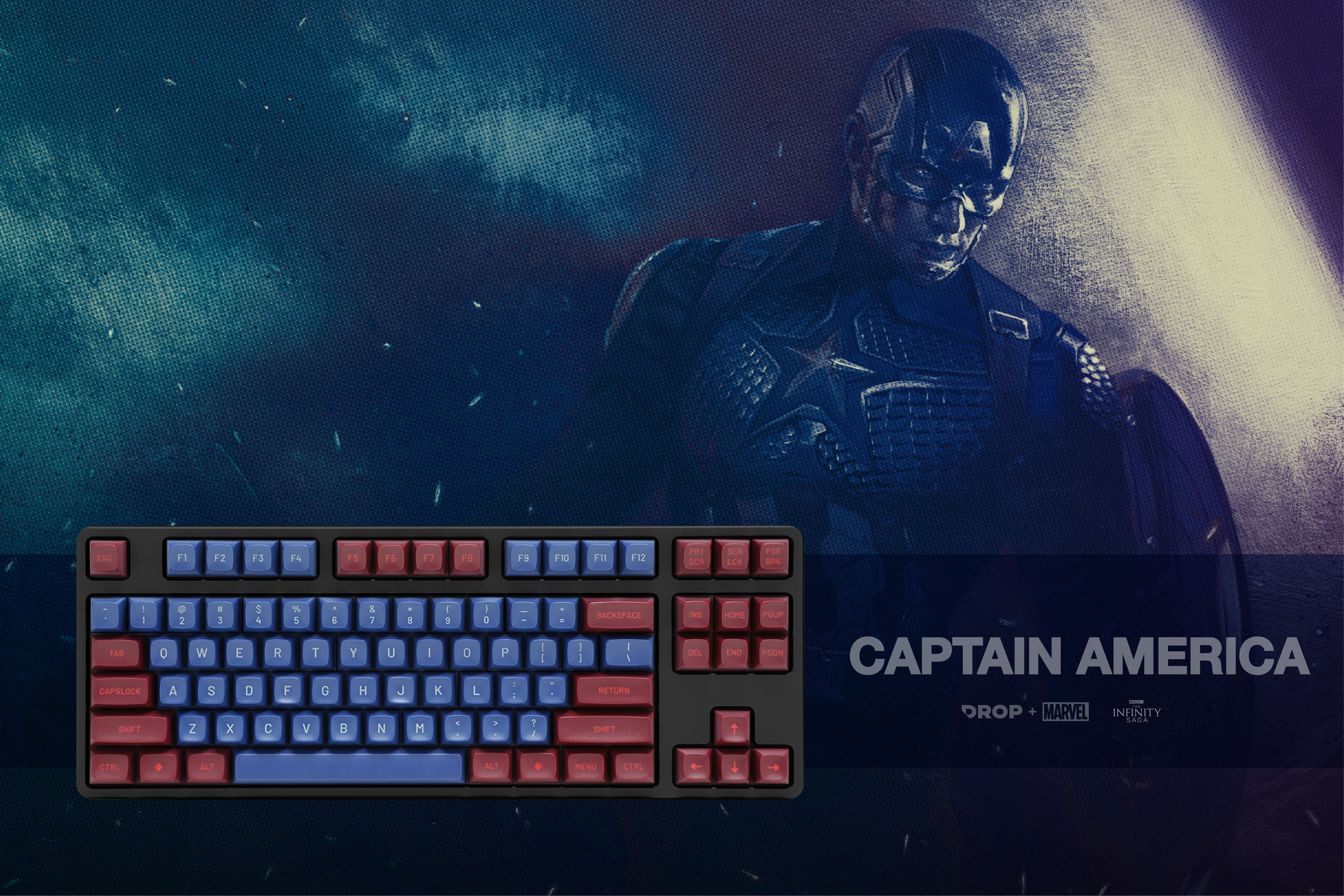 Drop + Marvel Captain America Keycap Set | Mechanical Keyboards ...