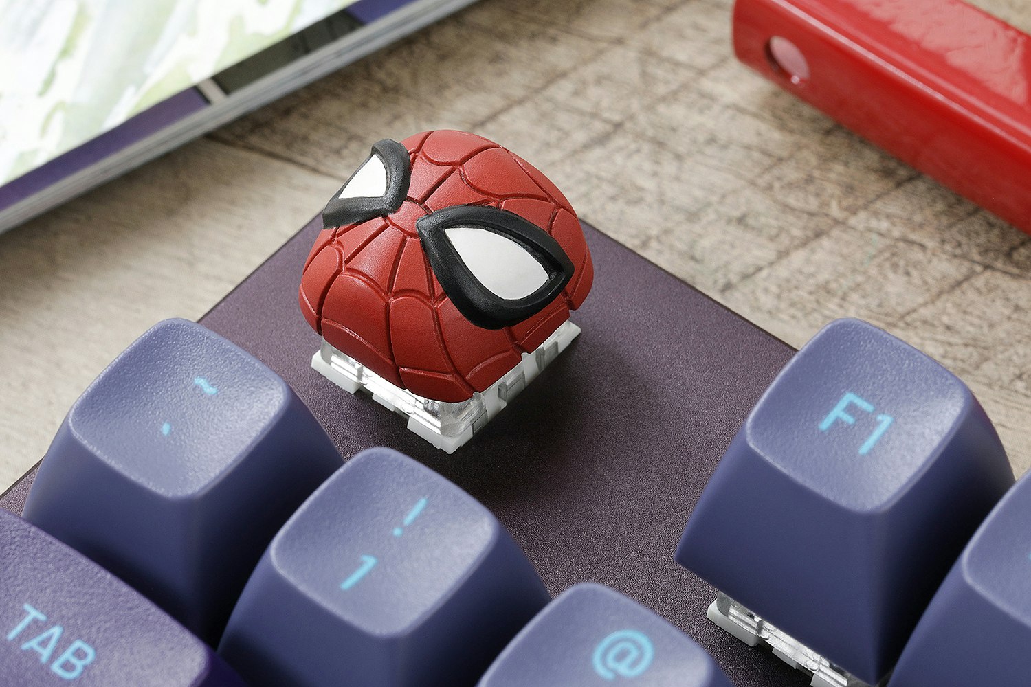 Drop + Marvel Spider-Mask Artisan Keycap | Mechanical Keyboards ...
