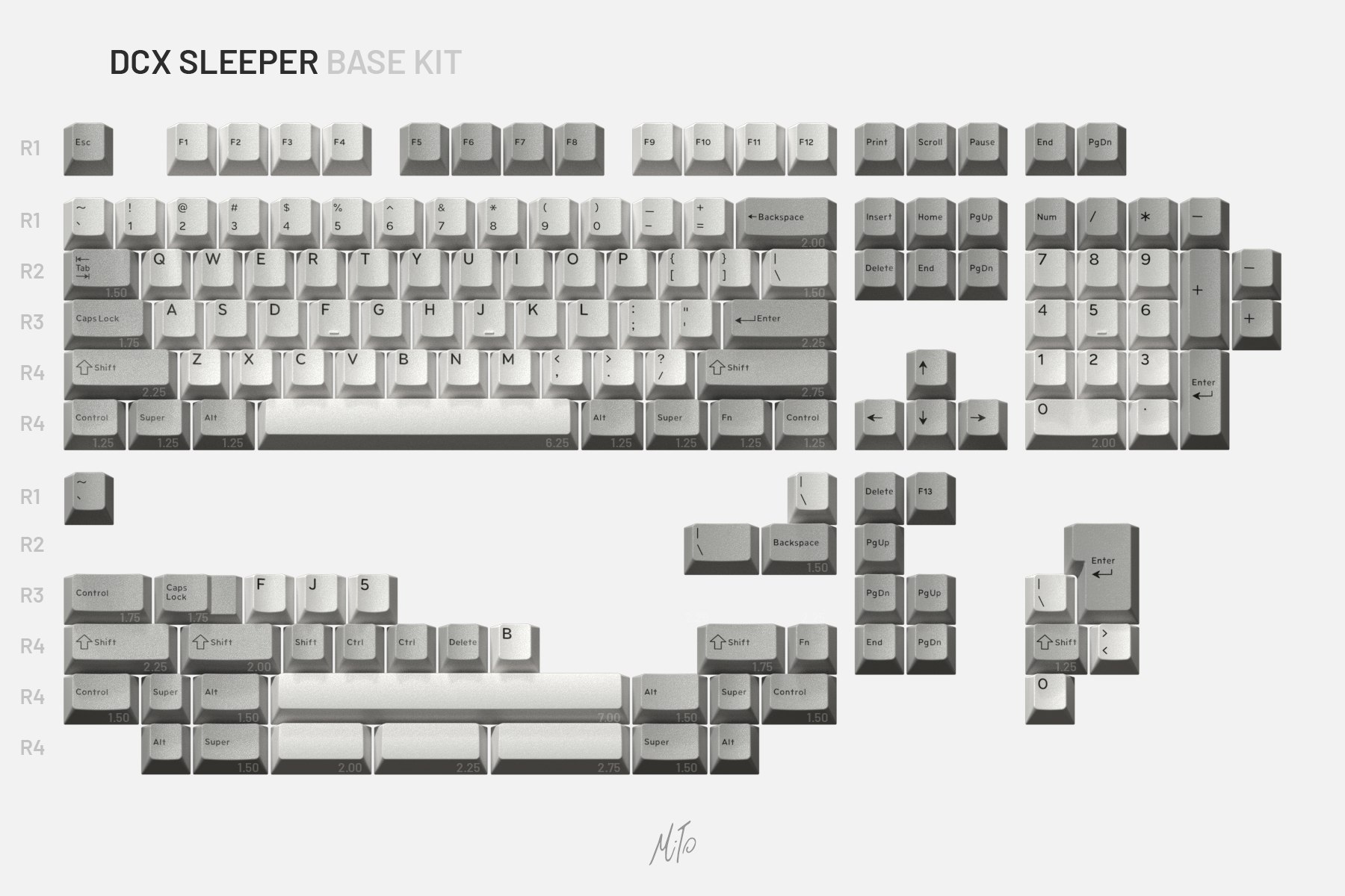 Drop + MiTo DCX Sleeper Keycap Set - Base Kit | Mechanical Keyboards ...