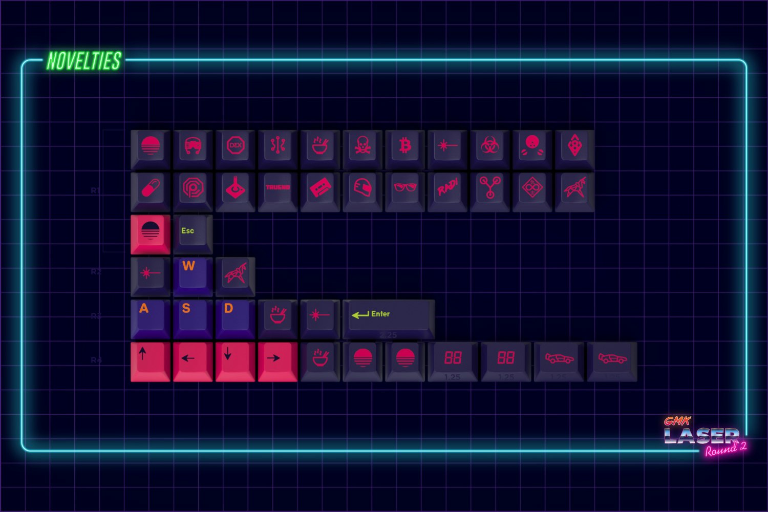 Drop + MiTo GMK Laser Custom Keycap Set | Doubleshot ABS | Drop