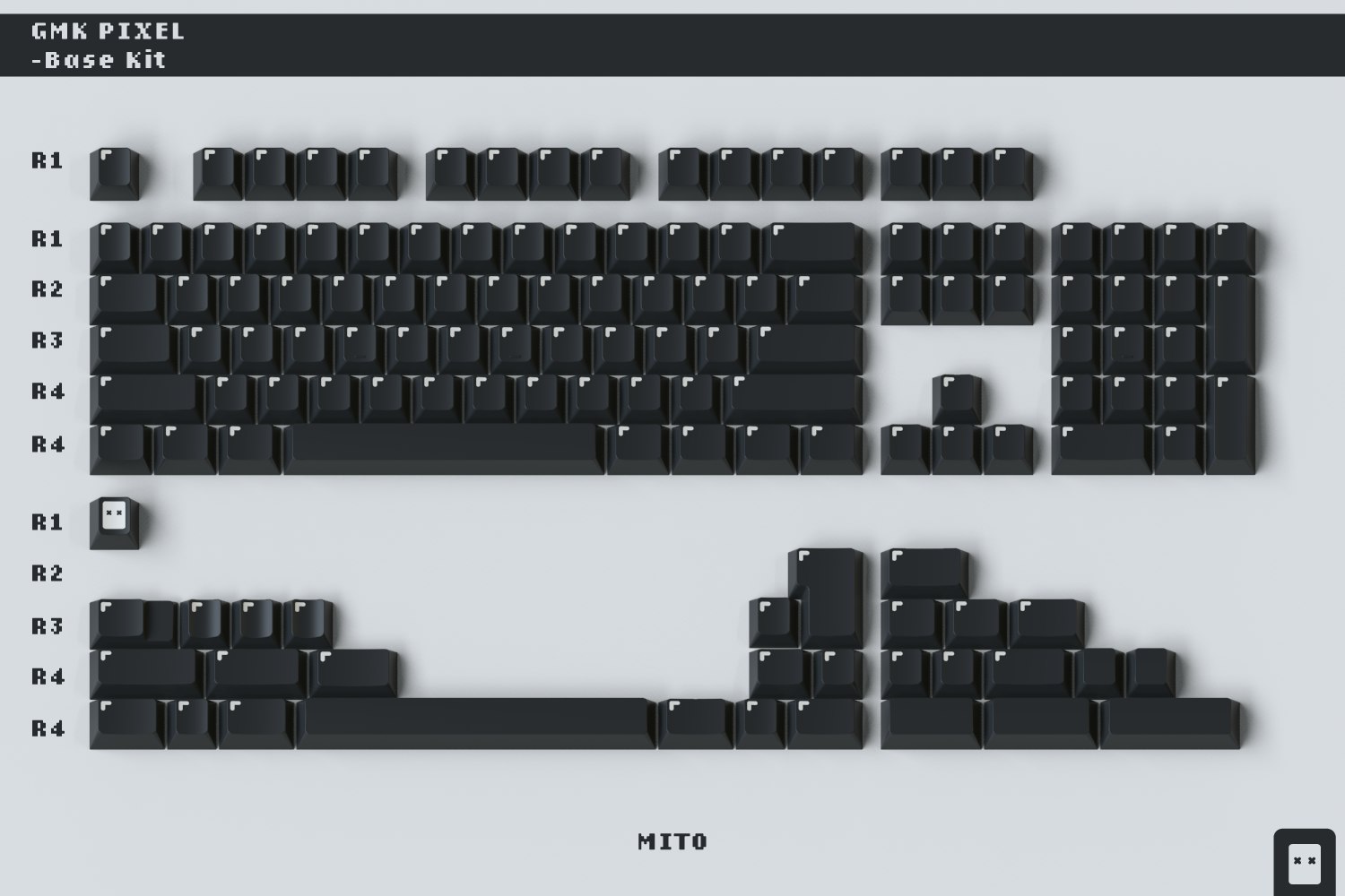 Drop + MiTo GMK Pixel Custom Keycap Set - Base Kit | Mechanical ...