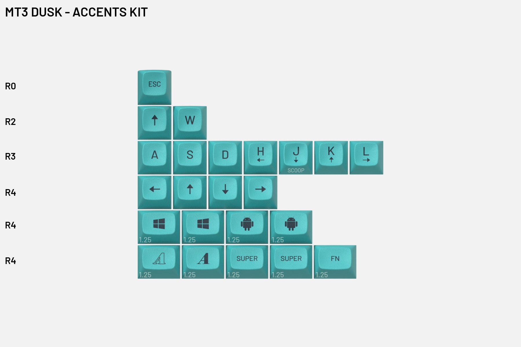 Drop MT3 Dusk Keycap Set | MT3 Profile Keycaps