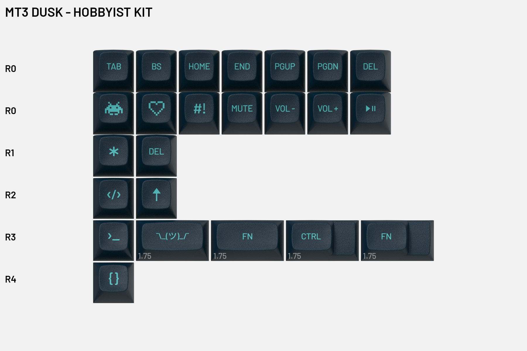 Drop MT3 Dusk Keycap Set | MT3 Profile Keycaps