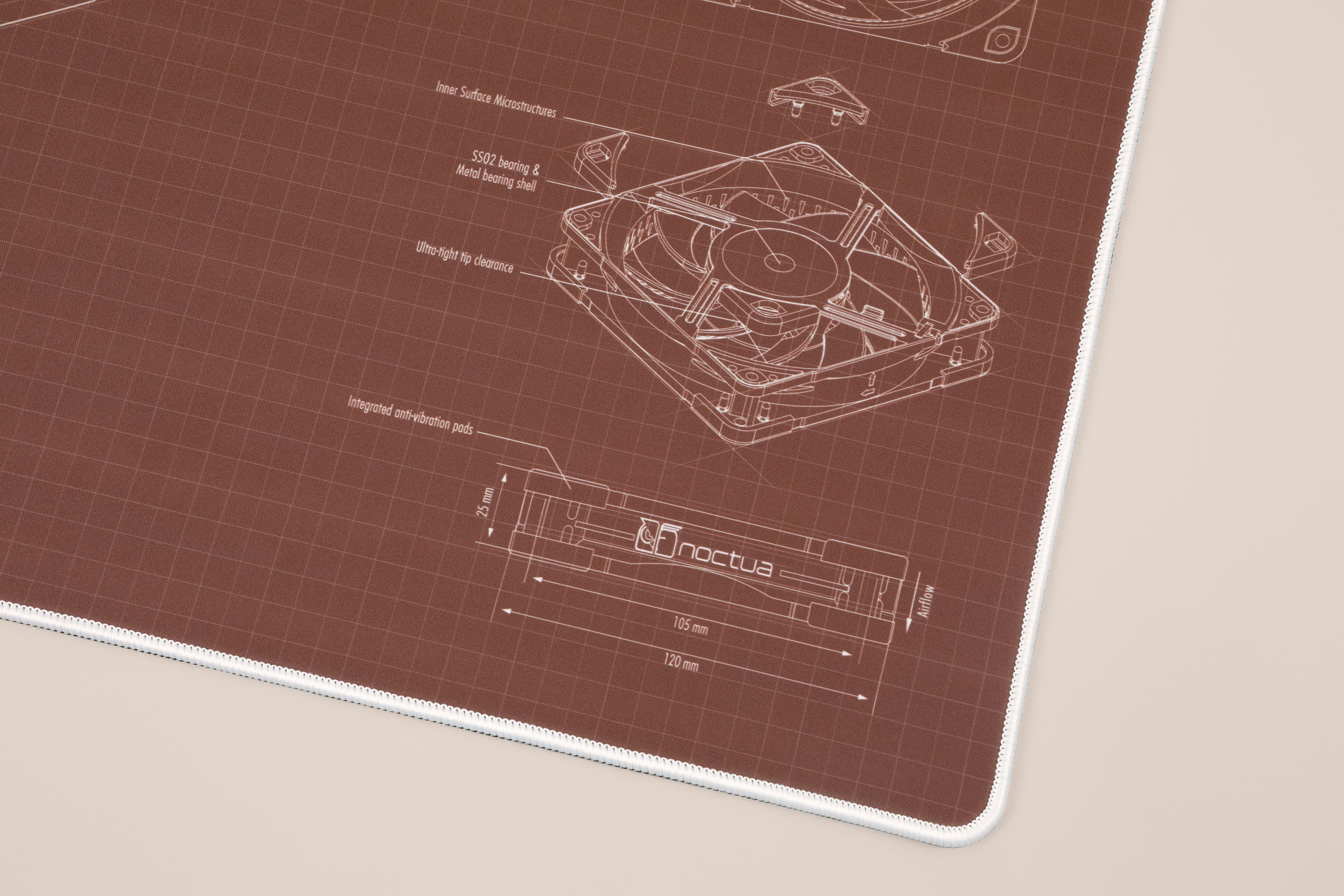Drop + Noctua Desk Mat - Blueprint | Battlestations | Desk Mats ...