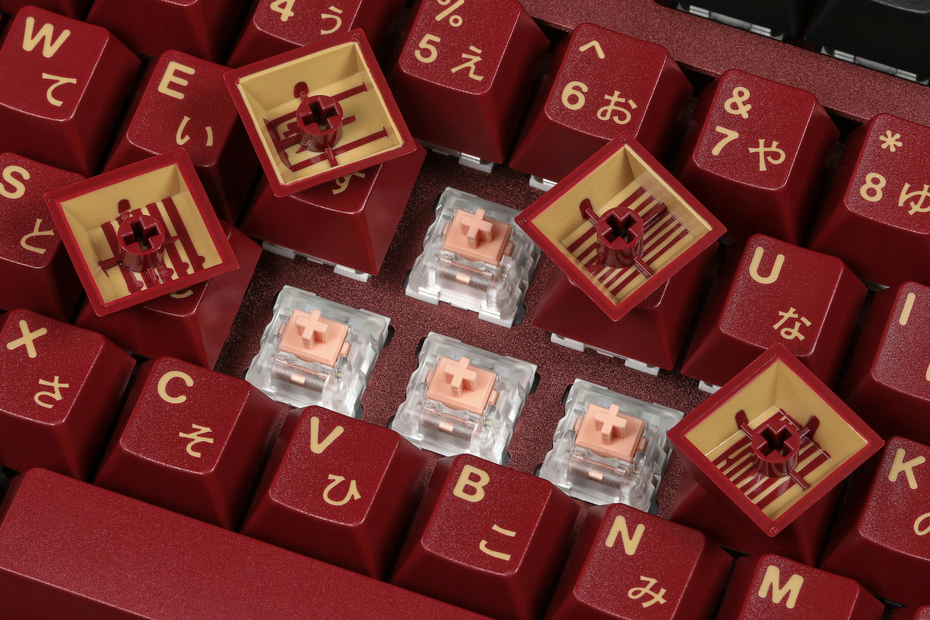 Drop + RedSuns GMK Red Samurai Custom Keycap Set | Doubleshot ABS ...