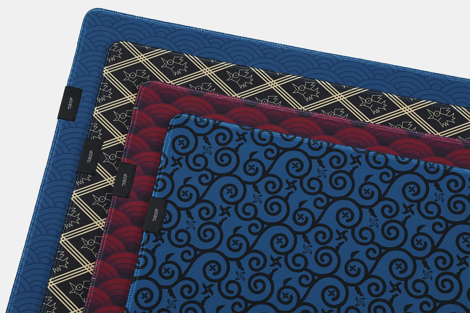 Drop + RedSuns Samurai Desk Mat - Karakusa Blue | Battlestations | Desk ...