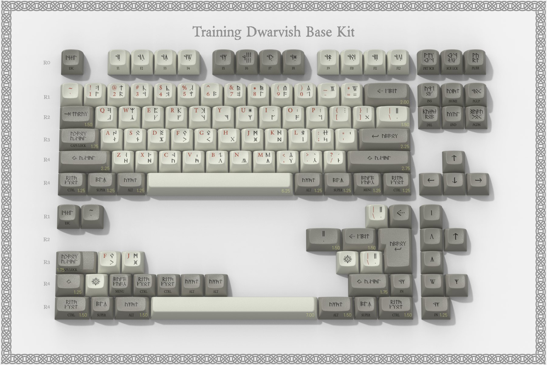 Drop + The Lord of the Rings™ MT3 Dwarven Keycap Set - Training ...