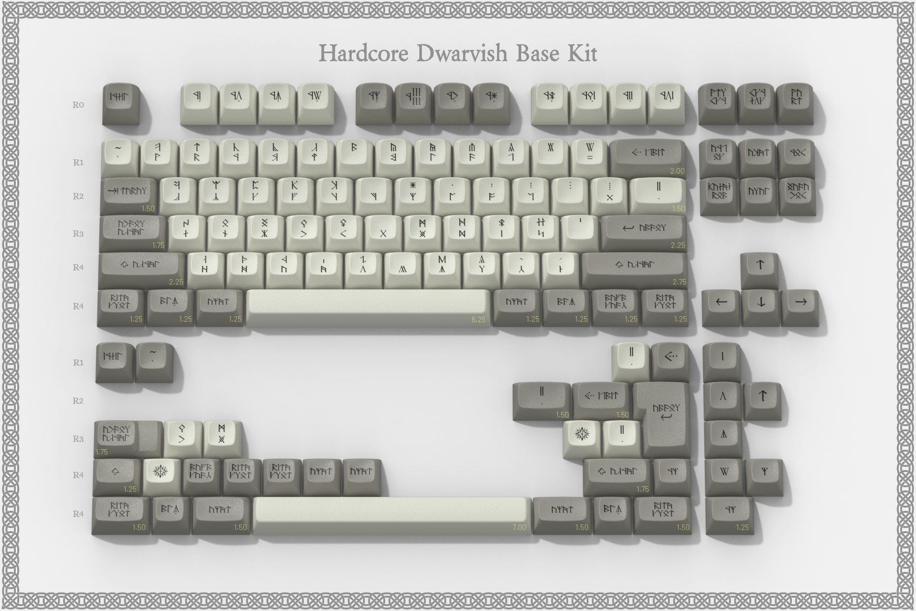 Drop + The Lord of the Rings™ MT3 Dwarven Keycap Set - Dwarvish ...