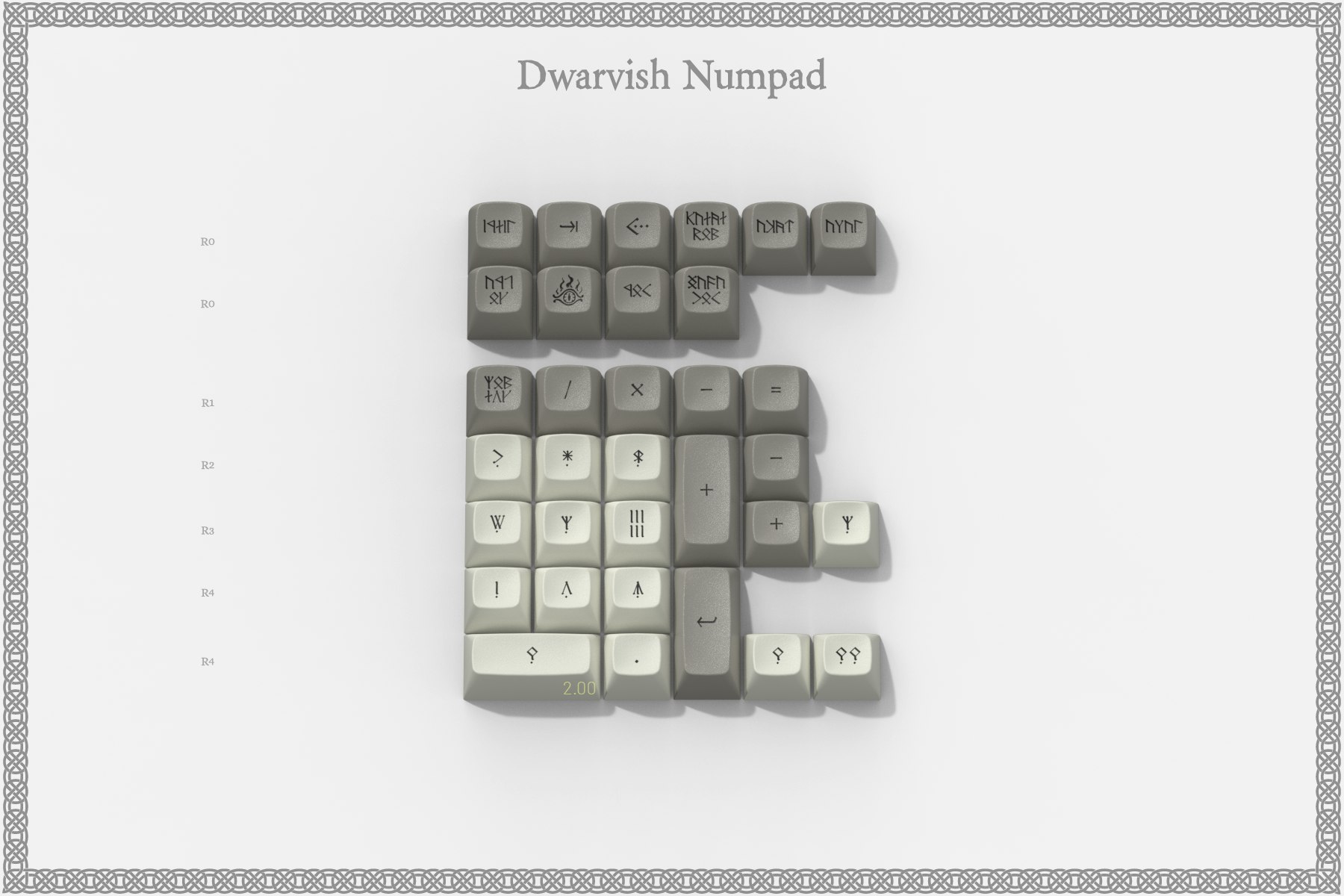 Drop + The Lord of the Rings™ MT3 Dwarven Keycap Set - Dwarvish ...