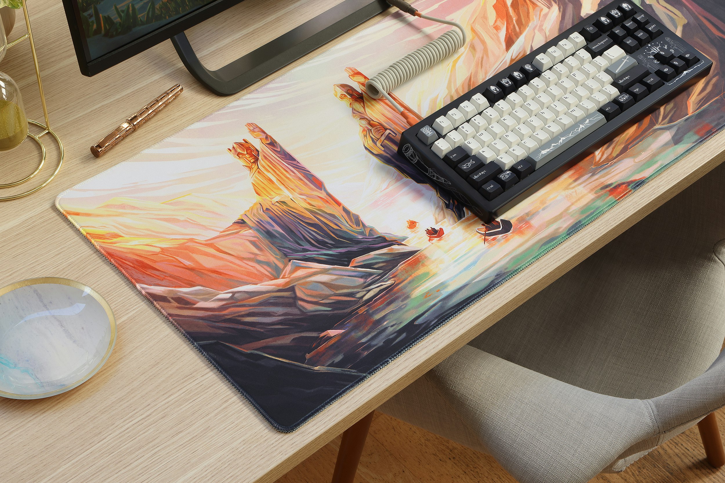 Drop + The Lord of the Rings™ Argonath Desk Mat | Battlestations | Desk ...