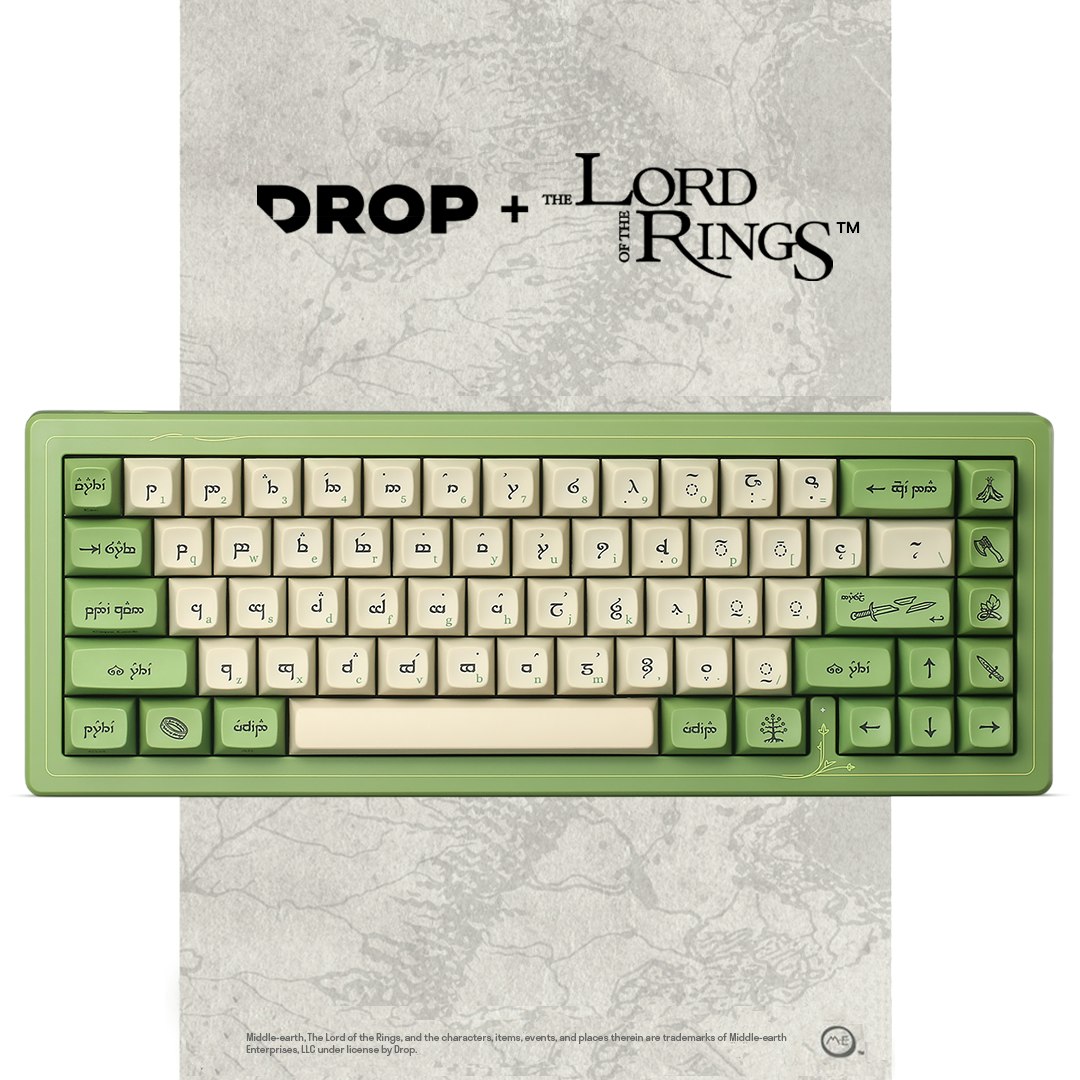 Drop + The Lord of the Rings™ Elven CSTM65 Keyboard Details ...