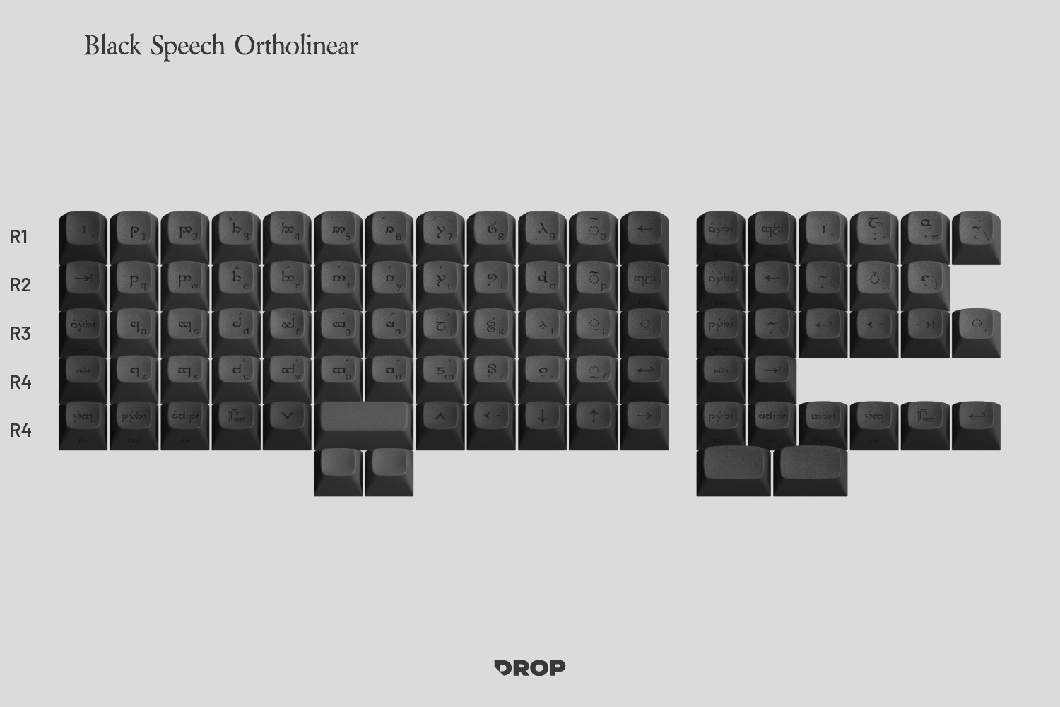 Drop + The Lord of the Rings™ MT3 Black Speech Keycap Set | Mechanical ...