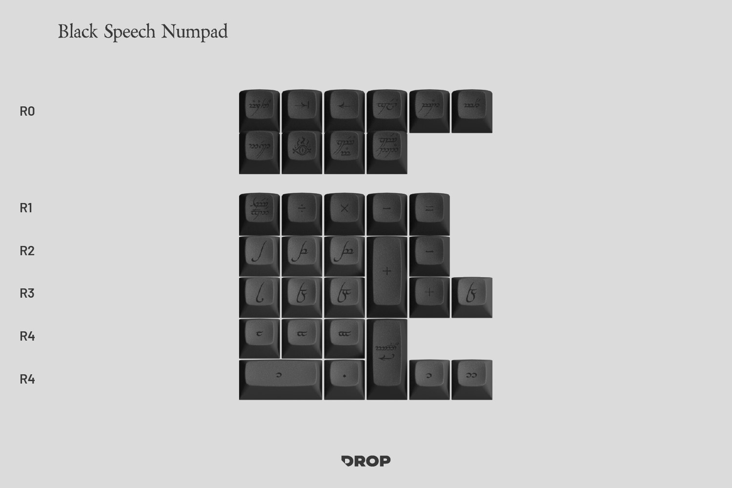 Drop + The Lord of the Rings™ MT3 Black Speech Keycap Set | Mechanical ...