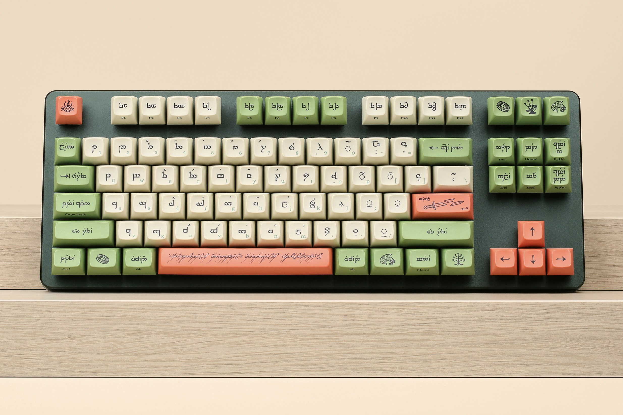 Drop + The Lord of the Rings™ MT3 Elven Keycap Set - Training Elvish ...