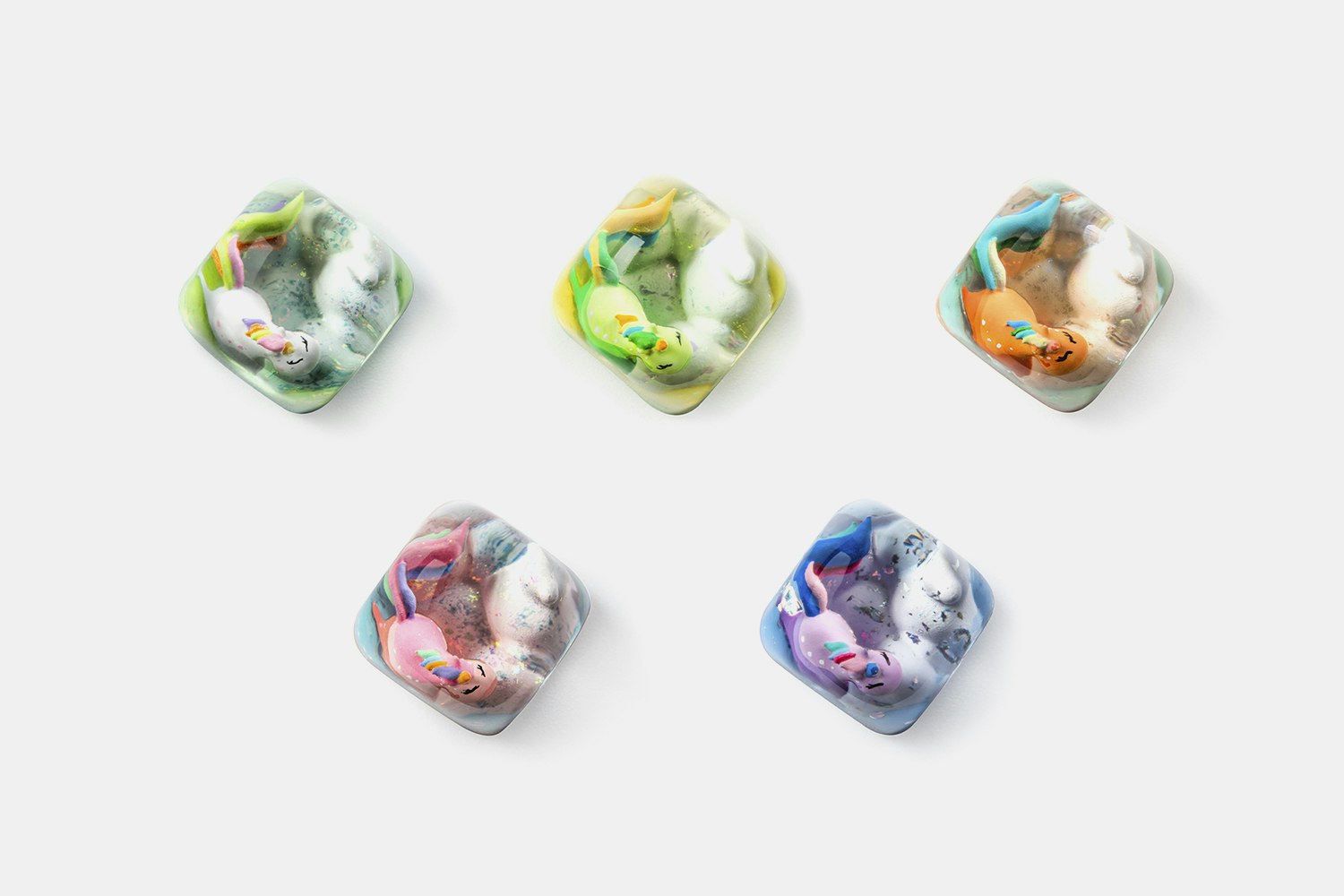 Dwarf Factory Fluffy Unicorn Artisan Keycap | Mechanical Keyboards ...