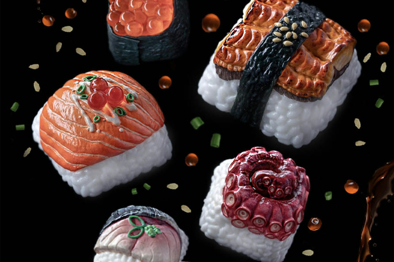 Dwarf Factory Sushiville Artisan Keycap | Mechanical Keyboards ...