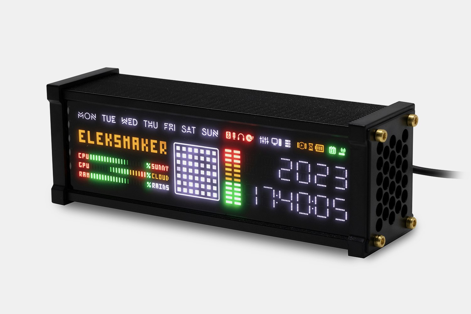 Eleks WFD Smart Clock With VU Meter and PC Monitor | Battlestations ...