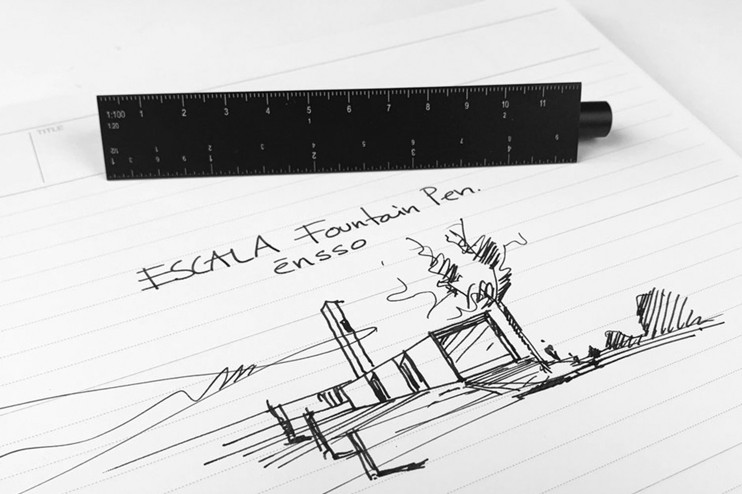 ESCALA Scale Ruler Fountain Pen | Pens | Fountain Pens | Drop