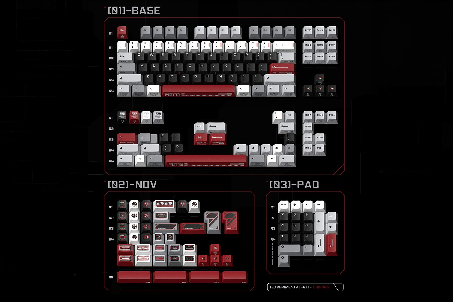 FRONTIER Crimson PBT Keycap Set | Mechanical Keyboards | Keycaps | PBT ...