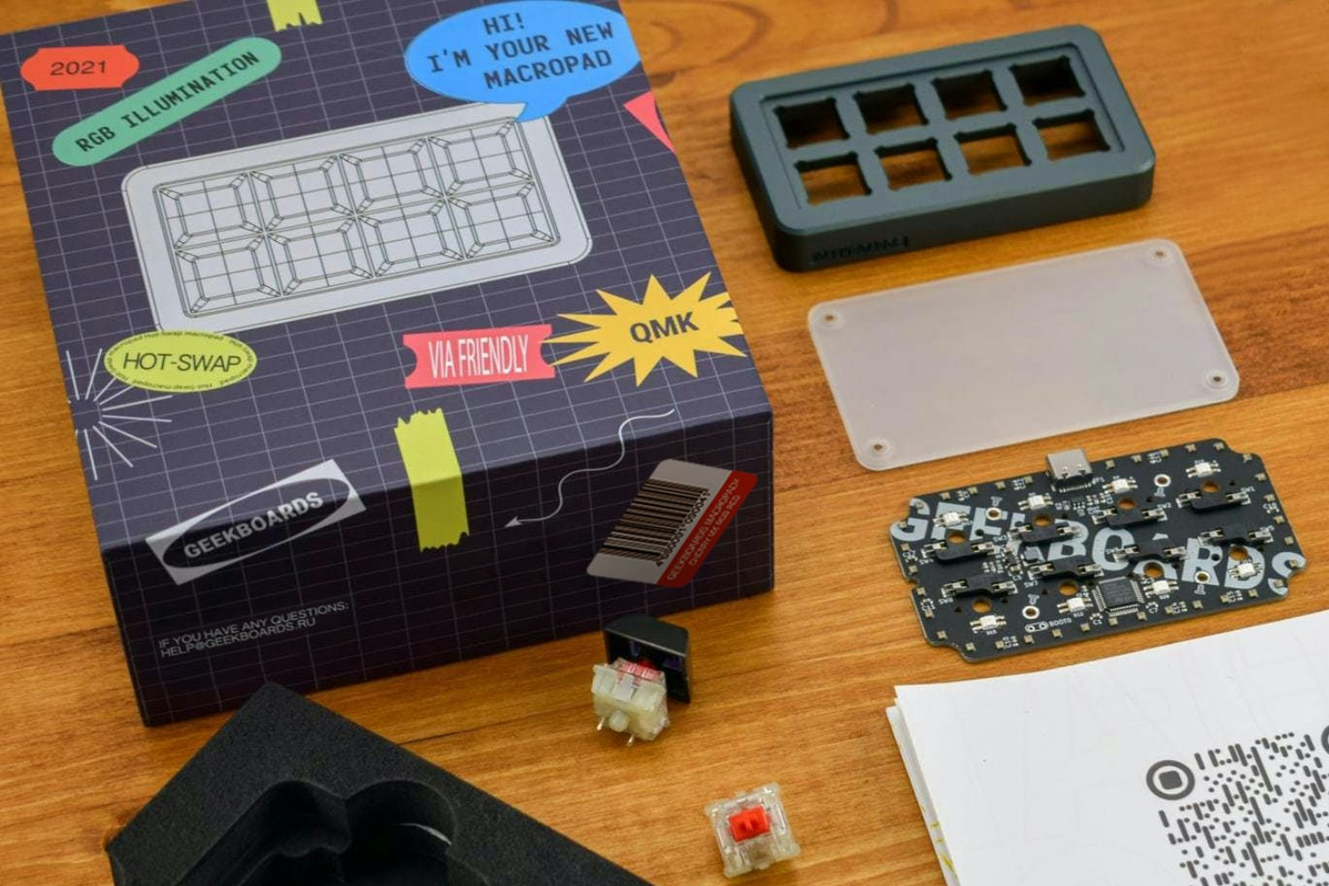 Geekboards RGB Aluminum 8-Key Hot-Swappable Macropad | Mechanical ...