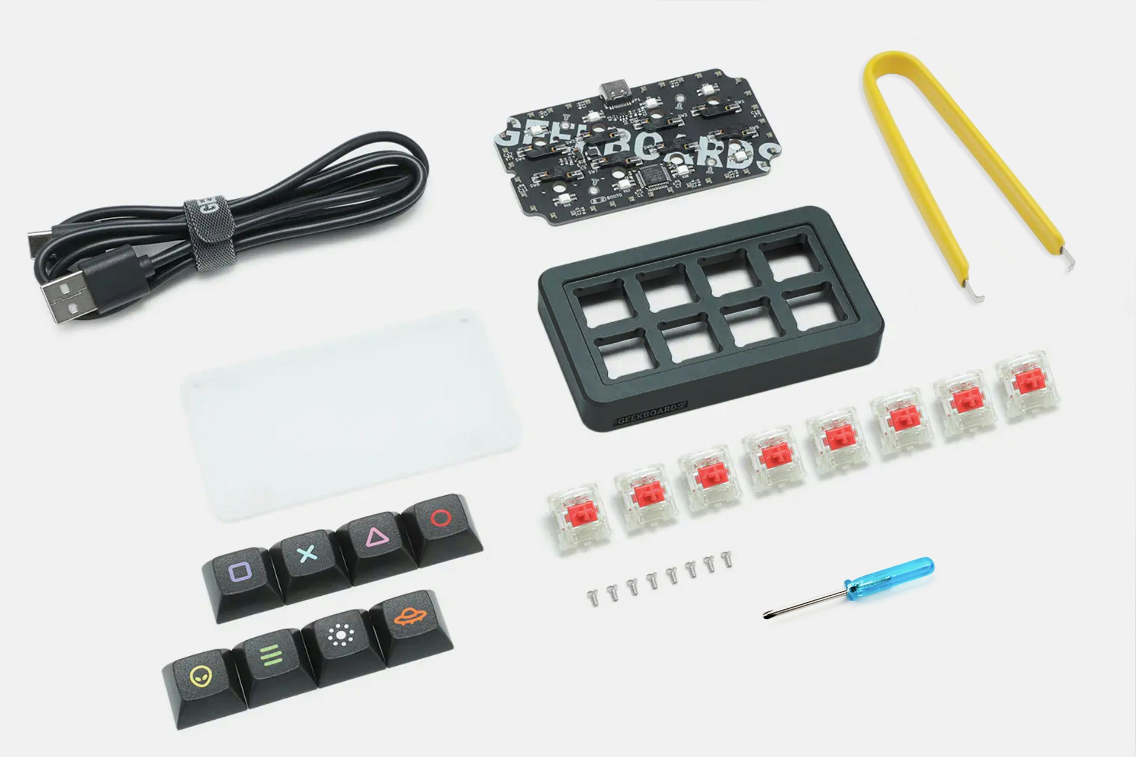 Geekboards RGB Aluminum 8-Key Hot-Swappable Macropad | Mechanical ...
