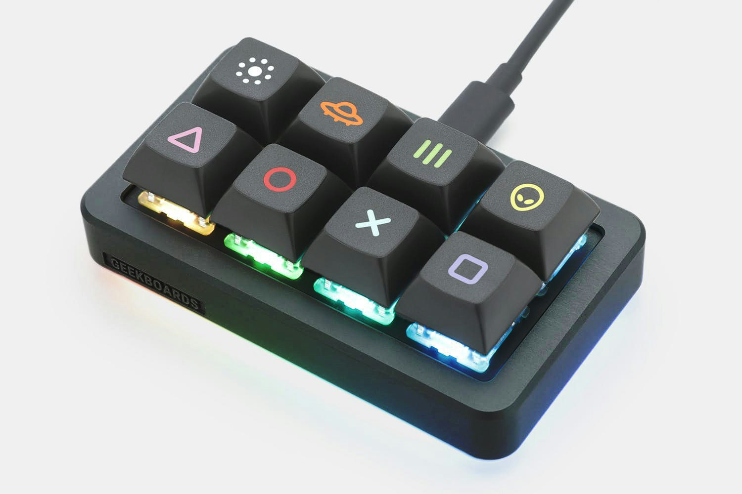 Geekboards RGB Aluminum 8-Key Hot-Swappable Macropad | Mechanical ...
