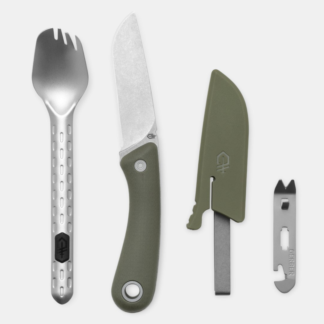 Gerber Spine Fixed Blade & Devour Multi-Fork Combo | Multi-Tools | Drop