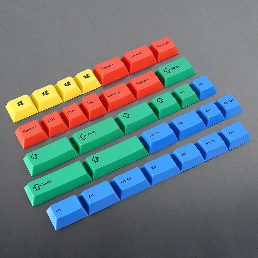 GMK RGBYK Modifiers Pack with Black Legends Details | Mechanical ...