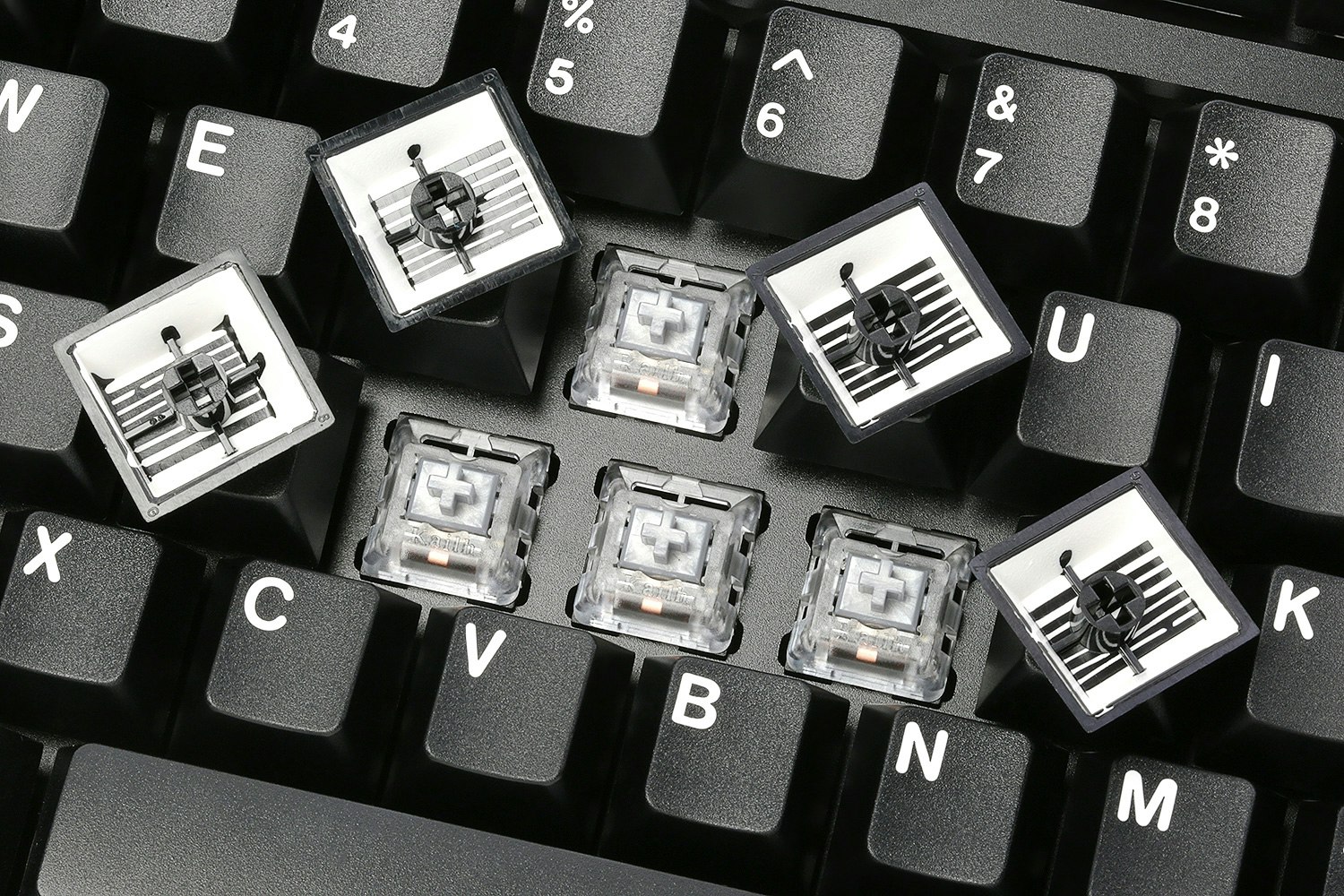 Drop GMK White-On-Black Custom Keycap Set | Doubleshot ABS | Drop