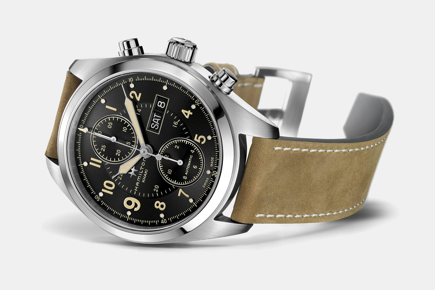 Hamilton Khaki Field Automatic Chronograph Watch | Watches | Pilot ...