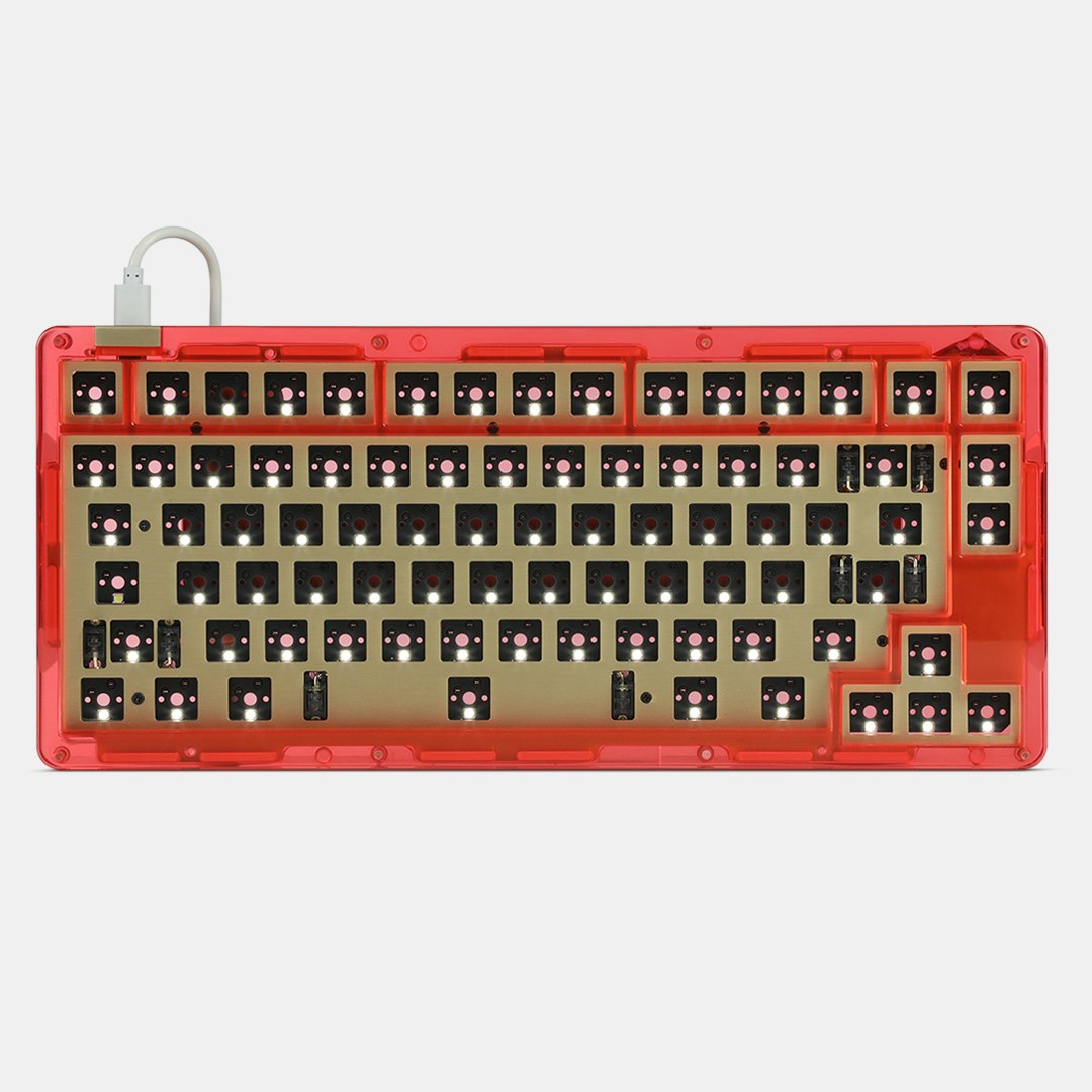 IDOBAO ID80 Red Crystal Gasket Barebones Keyboard Photos | Mechanical ...