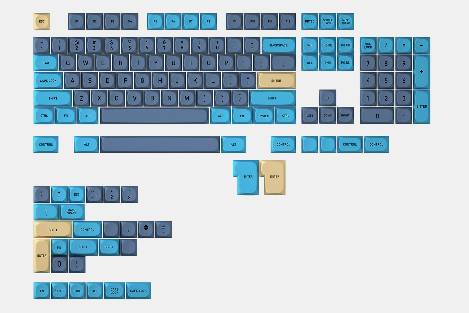 IDOBAO MA Blue Cat PBT Dye-Subbed Keycap Set | Mechanical Keyboards ...
