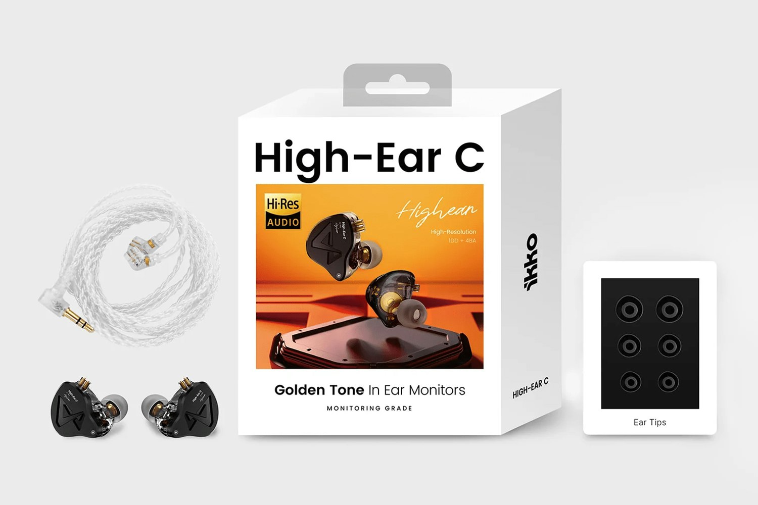 IKKO High-Ear C Golden Tone IEM | Audiophile | Headphones | Universal ...