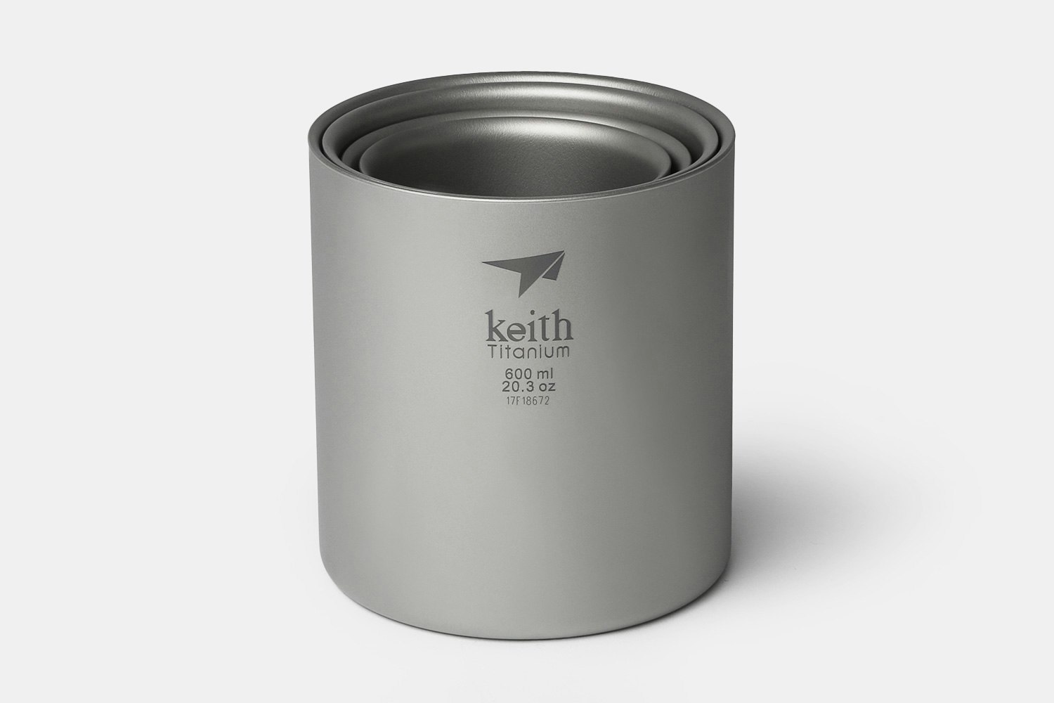 Keith Titanium Ti3501 Nesting 4-Piece Mug Set | Cookware | Drop