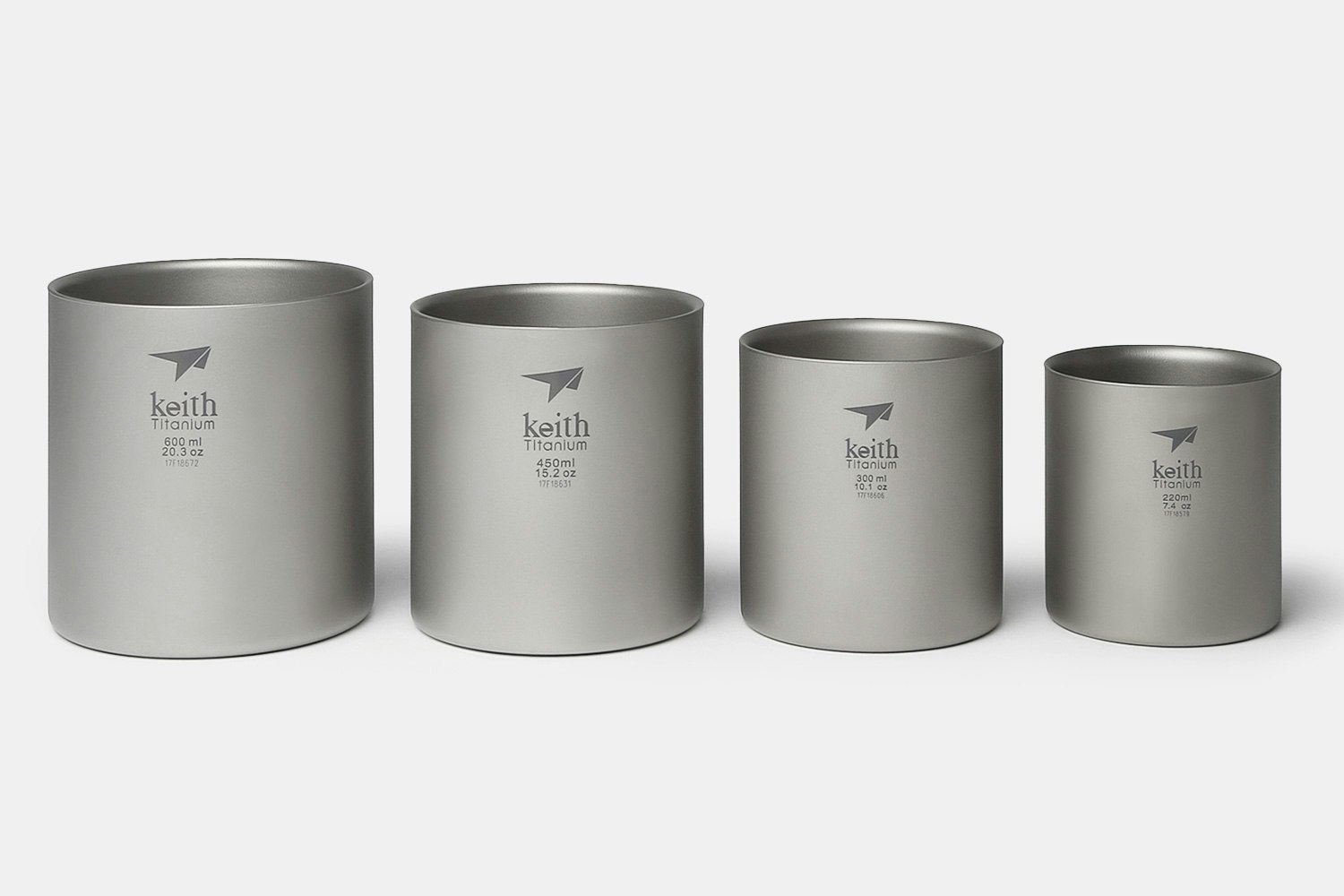 Keith Titanium Ti3501 Nesting 4-Piece Mug Set | Cookware | Drop