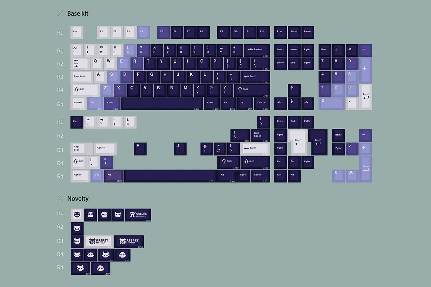 Keykobo Artlife Doubleshot Keycap Set | Mechanical Keyboards | Keycaps ...