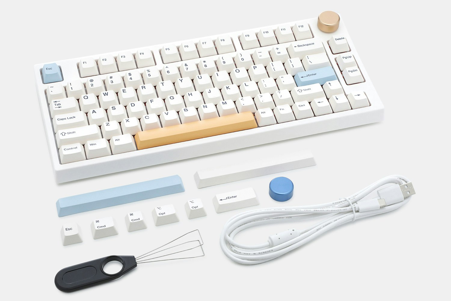 Keydous NJ80 Bluetooth RGB Hot-Swappable Keyboard | 75% Mechanical ...