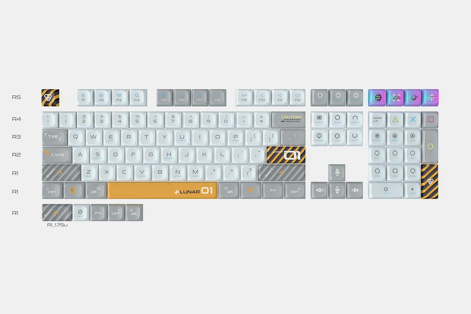 KeysMe KDA Profile Dye-Subbed PBT Keycaps | Mechanical Keyboards ...