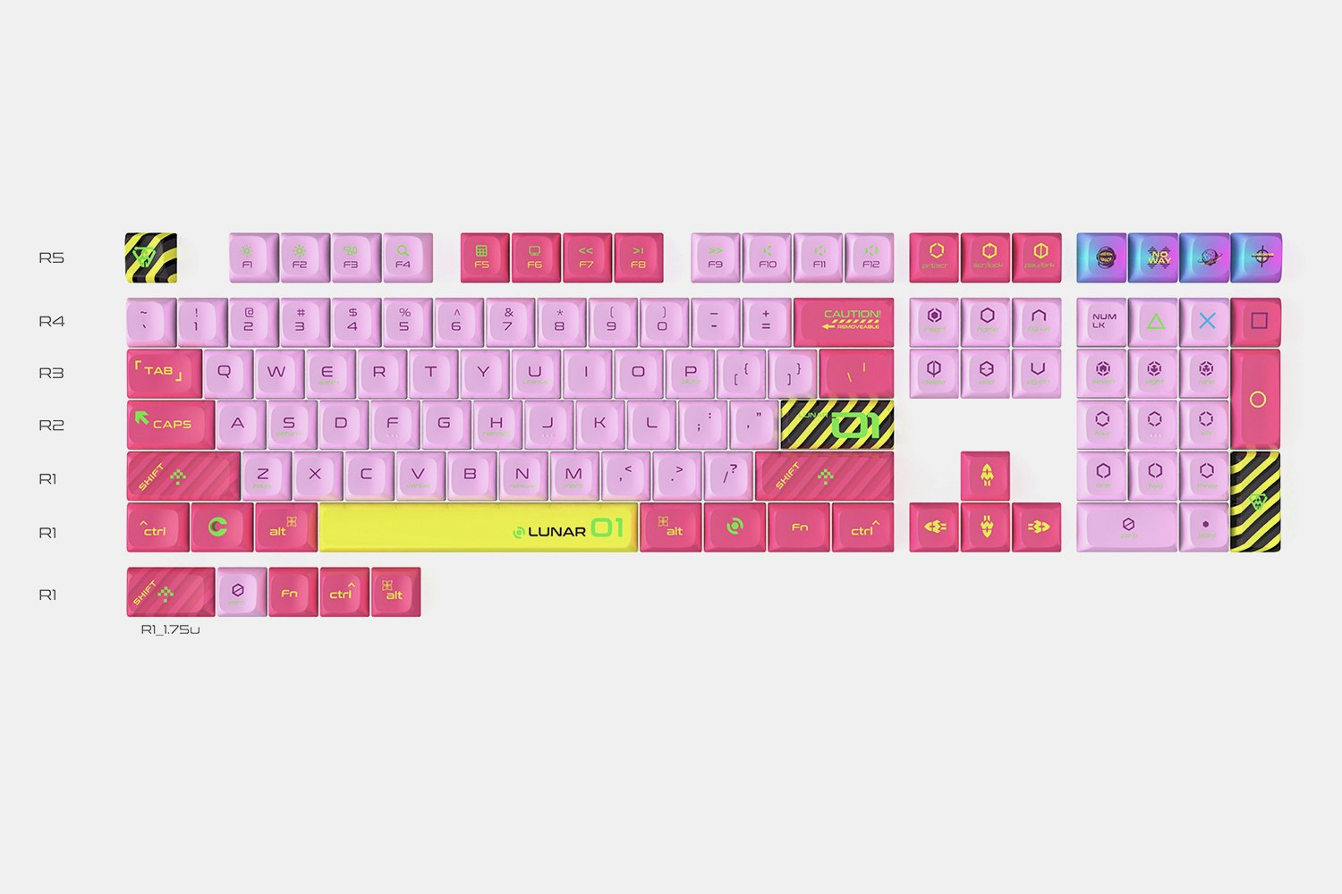 KeysMe KDA Profile Dye-Subbed PBT Keycaps | Mechanical Keyboards ...