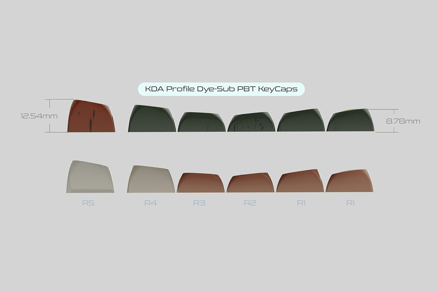 KeysMe Lunar 01 KDA-Profile Keycap Sets | Mechanical Keyboards ...