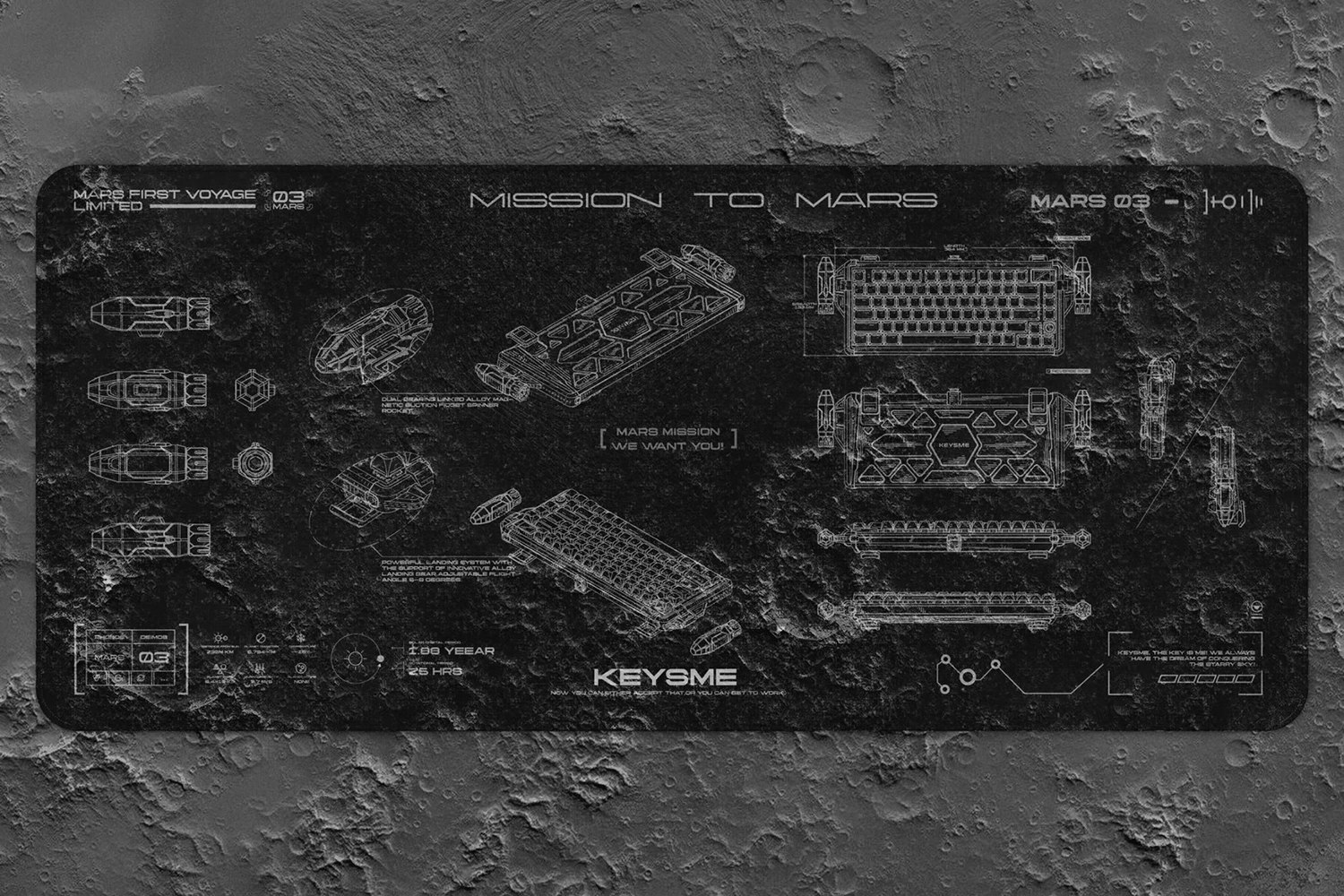 KeysMe Mission To Mars Desk Mat | Battlestations | Desk Accessories ...