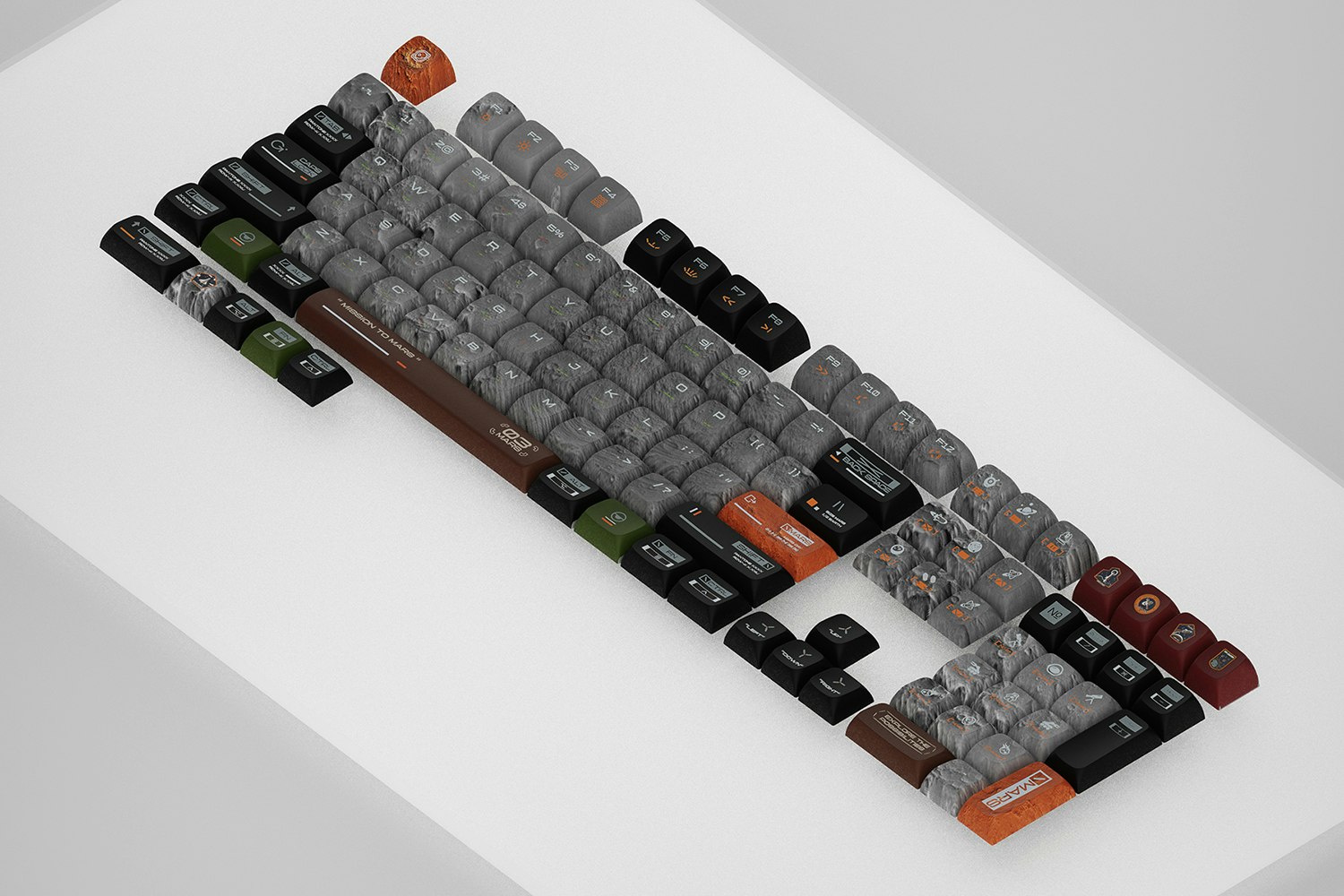 KeysMe Mission to Mars Dye-Subbed PBT Keycap Set | Mechanical Keyboards ...