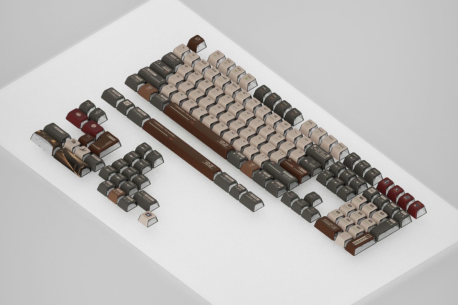 KeysMe Mission to Mars Dye-Subbed PBT Keycap Set | Mechanical Keyboards ...