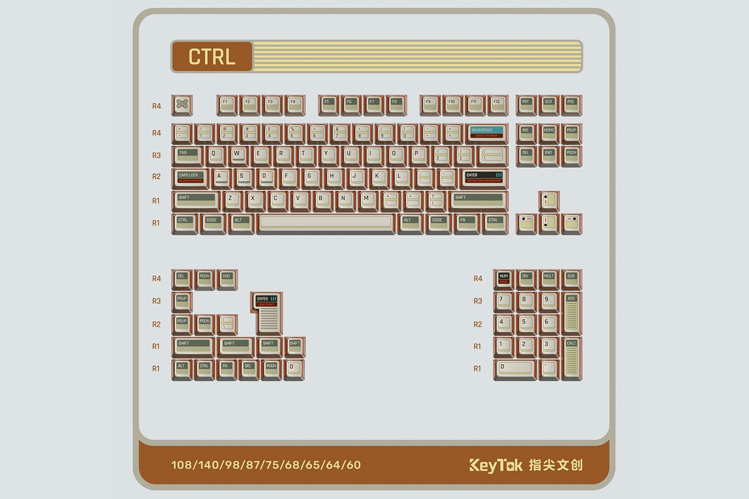 Keytok CTRL Semi-Transparent Keycaps | Mechanical Keyboards | Keycaps ...
