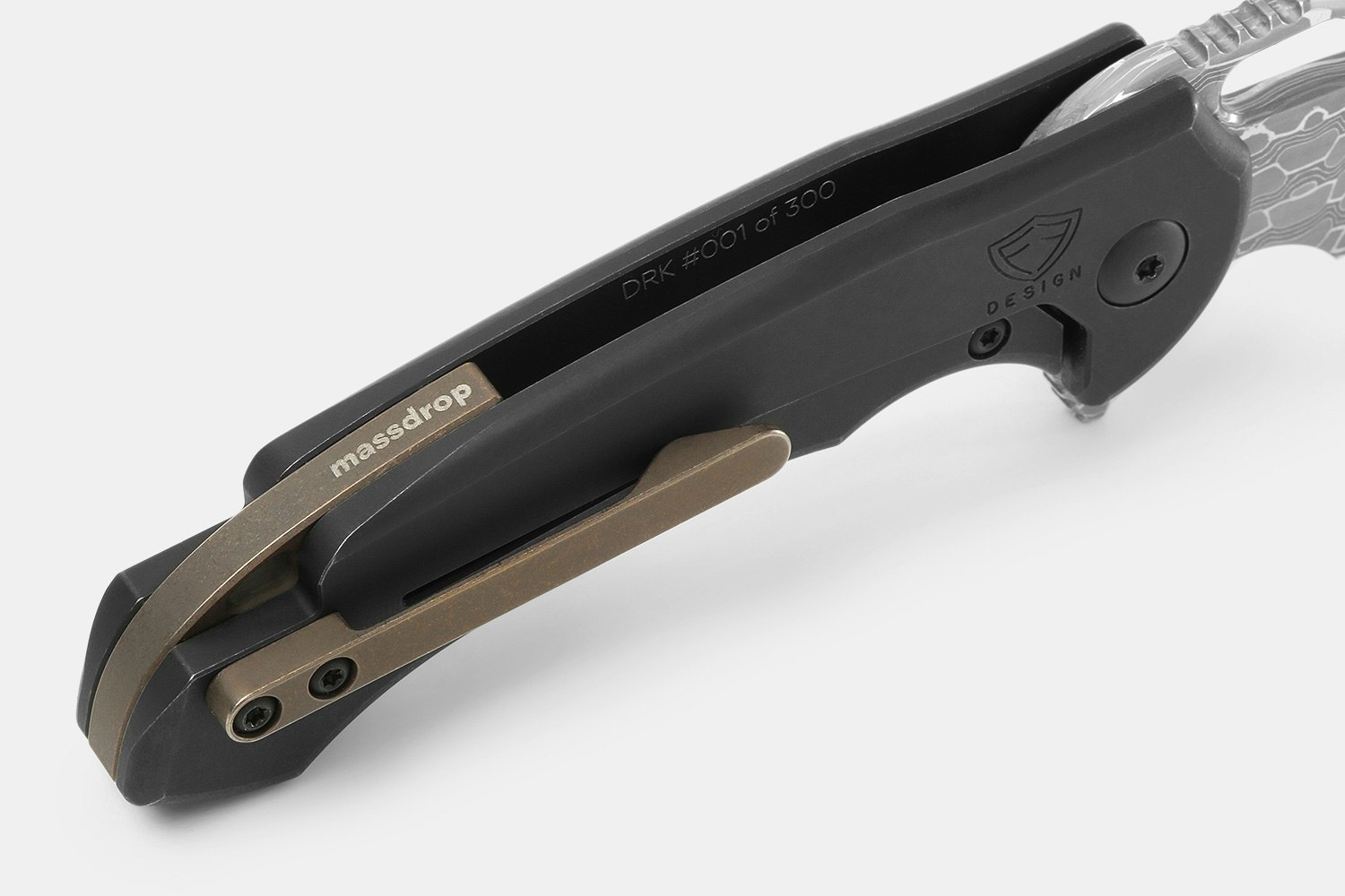 Massdrop x Ferrum Forge Falcon Damascus Knife | Knives | Folding Knives ...