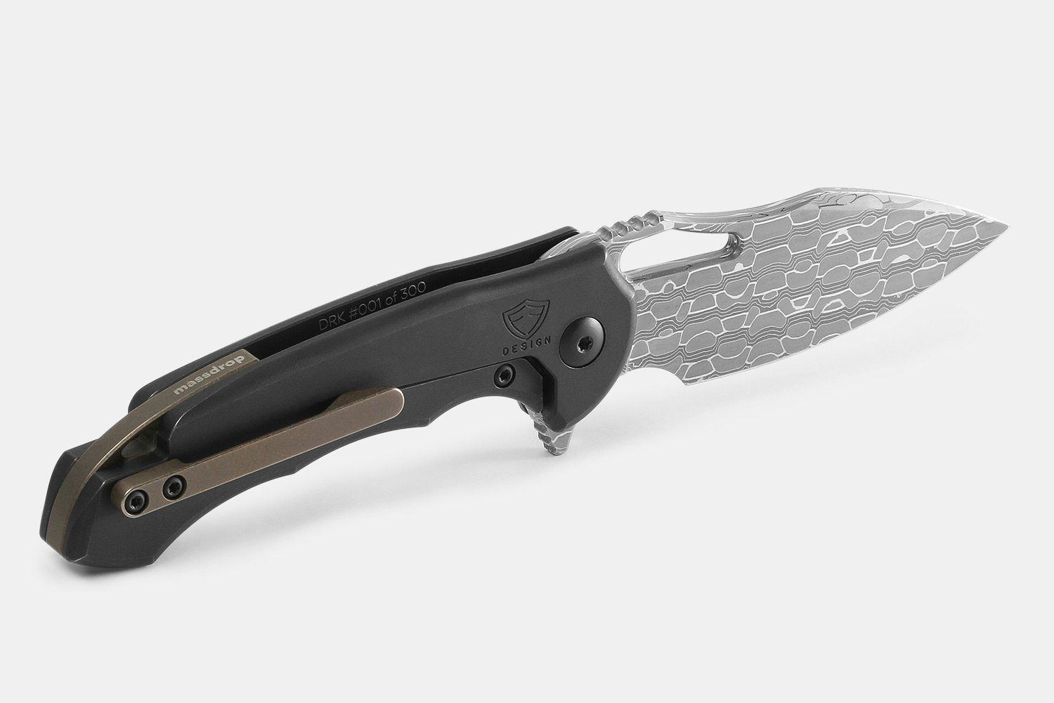 Massdrop x Ferrum Forge Falcon Damascus Knife | Knives | Folding Knives ...