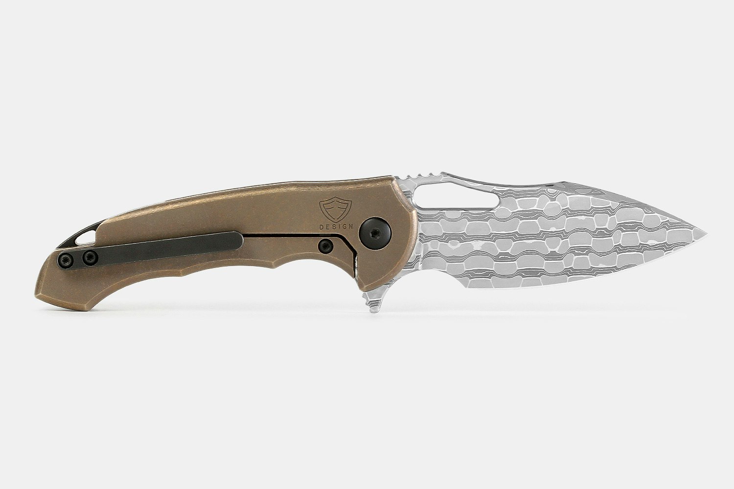 Massdrop x Ferrum Forge Falcon Damascus Knife | Knives | Folding Knives ...