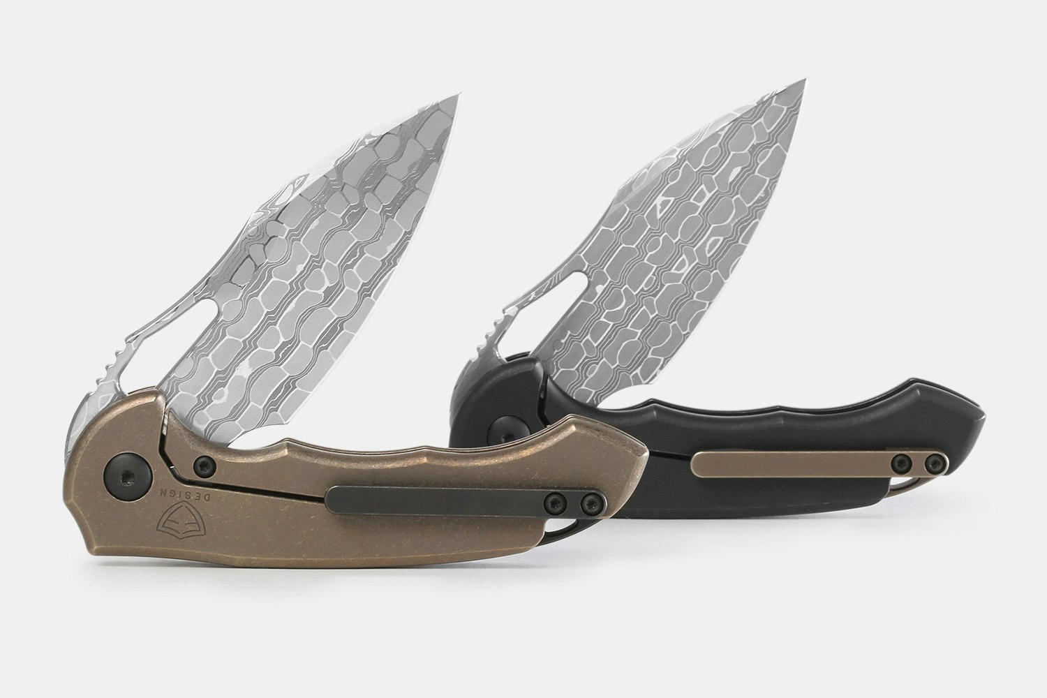 Massdrop x Ferrum Forge Falcon Damascus Knife | Knives | Folding Knives ...