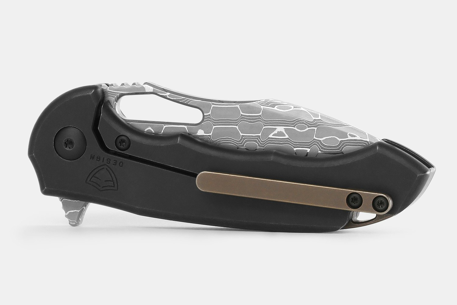 Massdrop x Ferrum Forge Falcon Damascus Knife | Knives | Folding Knives ...