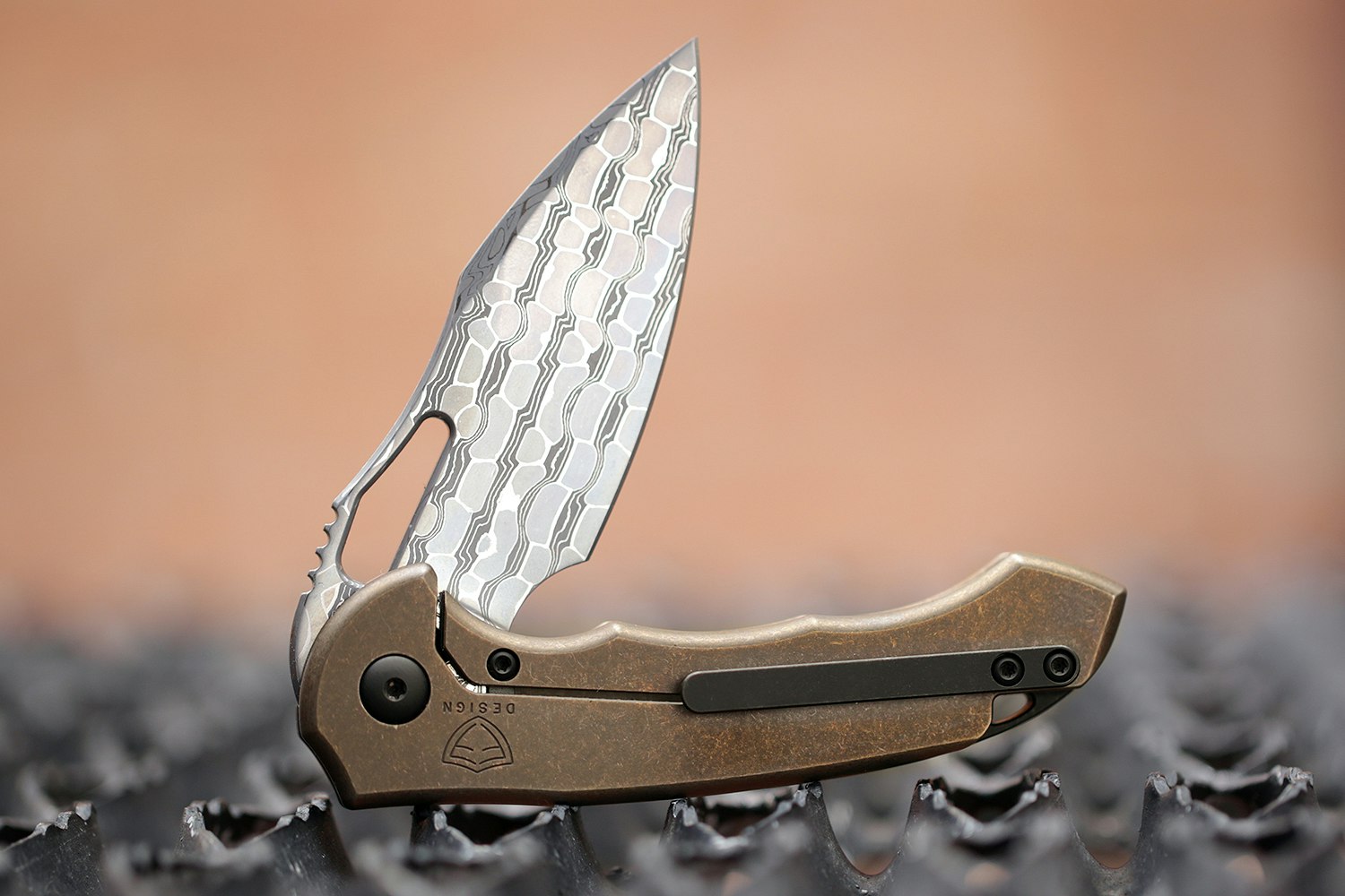 Massdrop x Ferrum Forge Falcon Damascus Knife | Knives | Folding Knives ...